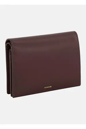 Vince Nappa Leather Folio Card Case - Black
