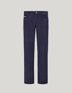Canali Contrast Stitching Jeans For Men