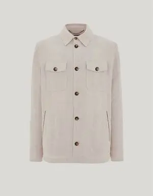Canali Ecru Overshirt In Pure Yarn-dyed Linen - Beige