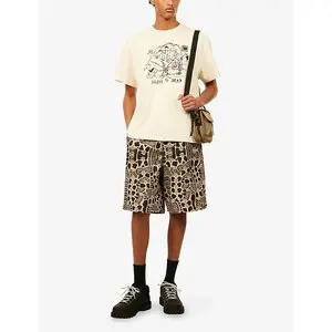BRAIN DEAD Oracle Graphic-print Cotton T-shirt - Natural