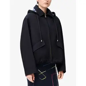 Loewe Hooded Cotton-blend Parka Coat