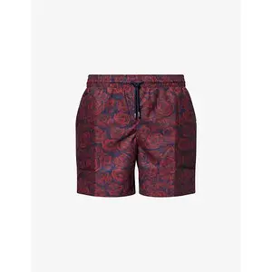 Derek Rose Rose Print Swim Shorts - Navy