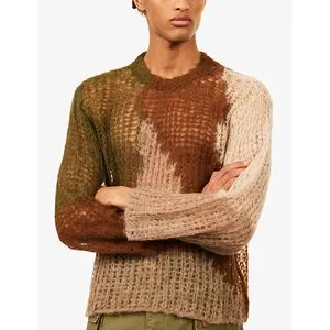 BRAIN DEAD Threadbare Knitted Alpaca-blend Jumper