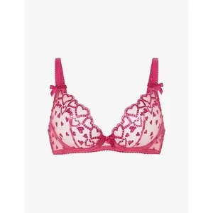 Agent Provocateur Rozann Underwired Tulle Bra - Fuchsia