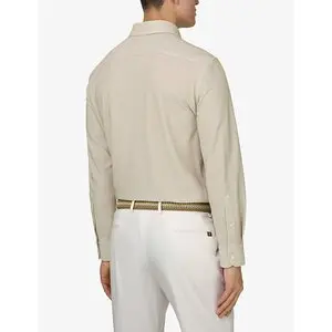 Boggi Milano Long-sleeved Cotton-blend Polo Shirt