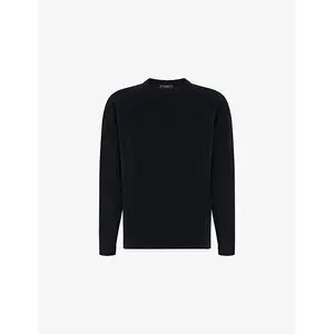 Boggi Milano Cotton And Silk-blend Jumper - Black