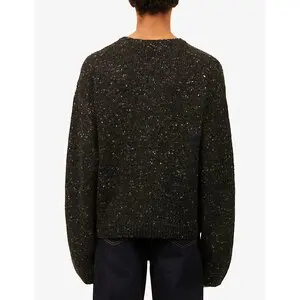 BRAIN DEAD Oversized Crew-neck Alpaca-blend Jumper - Charcoal