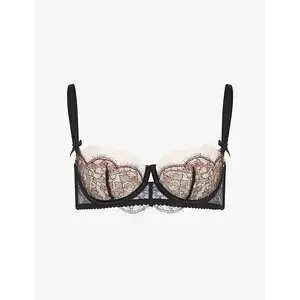 Agent Provocateur Vitoria Underwired Lace Bra - Black/blush