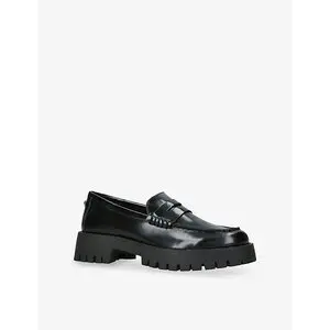Steve Madden Langsten Leather Loafers - Black