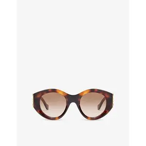 Loewe Butterfly-frame Acetate Sunglasses - Havana