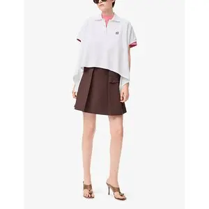 Loewe Logo-embroidered Dipped-hem Polo Shirt