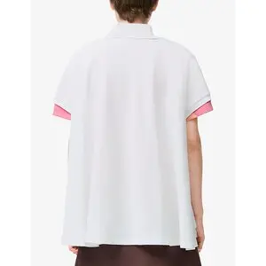 Loewe Logo-embroidered Dipped-hem Polo Shirt