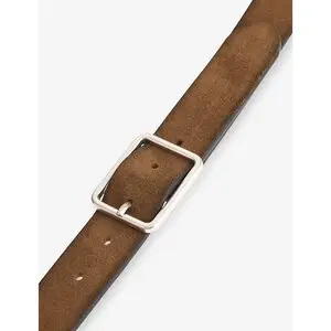 Boggi Milano Suede Belt With Square Buckle