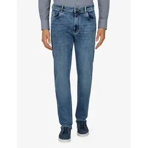 Boggi Milano Regular Straight-leg Stretch-denim Jeans - Medium Blue