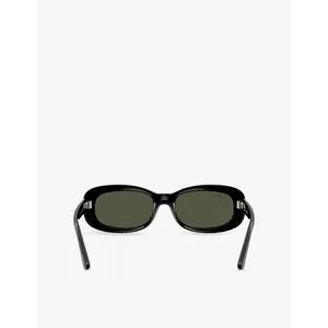 Ray-ban Oval-frame Acetate Sunglasses - Black