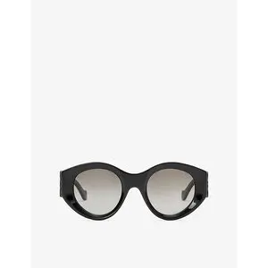 Loewe Butterfly-frame Acetate Sunglasses - Black Black