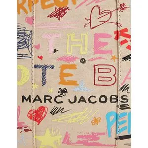 Marc Jacobs The Punk Scribble Canvas Medium Tote Bag - Beige Multi