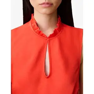 Claudie Pierlot Sleeveless Woven Midi Dress - Tangerine