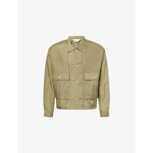 BRAIN DEAD Cropped Button-up Nylon Shirt