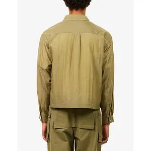 BRAIN DEAD Cropped Button-up Nylon Shirt