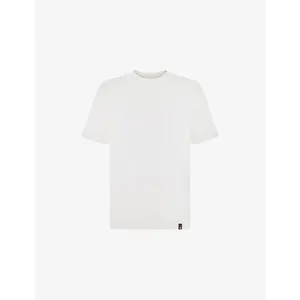 Boggi Milano Branded Short-sleeved Cotton-blend T-shirt - White