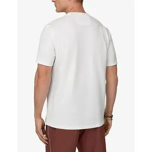 Boggi Milano Branded Short-sleeved Cotton-blend T-shirt - White
