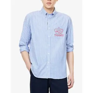 THAMES P.g. Stripe Cotton Shirt