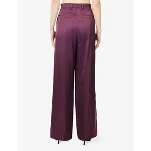 Dries Van Noten Penn Wide-leg Satin Trousers - Auber