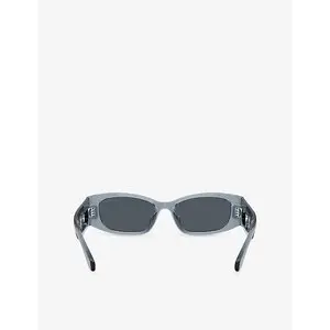 Michael Kors Rectangular-frame Acetate Sunglasses - Blue