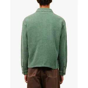 BRAIN DEAD Waffle-knit Button-front Cotton Shirt - Pine