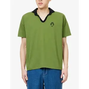 BODE Cat Graphic Cotton Polo Shirt