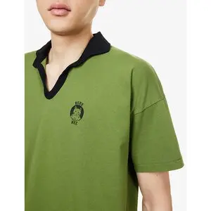 BODE Cat Graphic Cotton Polo Shirt