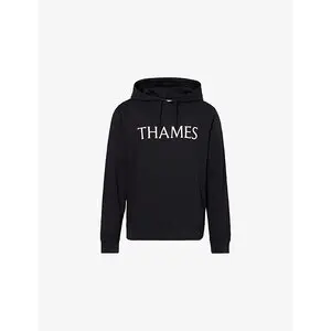 THAMES Letters Print Cotton-jersey Hoody