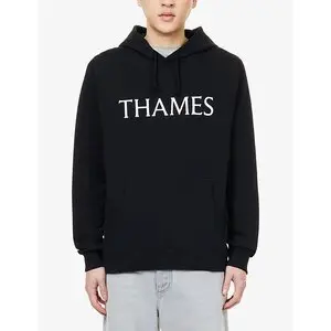 THAMES Letters Print Cotton-jersey Hoody