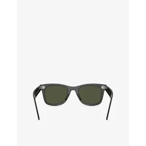 Ray-ban Rectangle-frame Acetate Sunglasses - Black
