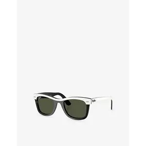 Ray-ban Rectangle-frame Acetate Sunglasses - Black