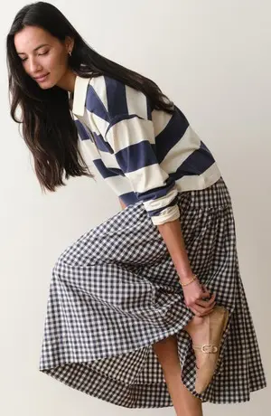 Marine Layer Luxe Stripe Sueded Cotton Polo