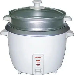 BRENTWOOD Rice Cooker With Steamer - White