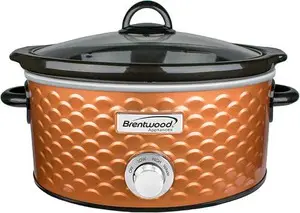 BRENTWOOD Slow Cooker Scallop Pattern - Copper
