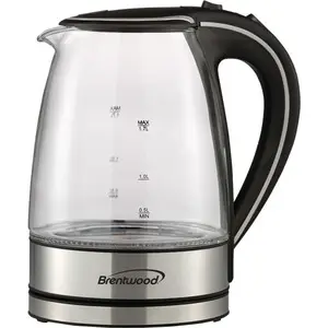 BRENTWOOD Glass Kettle - Black
