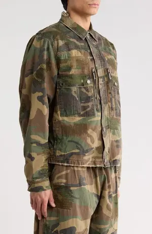 DIET STARTS MONDAY Hopkins Camo Utility Jacket - Camo Multi