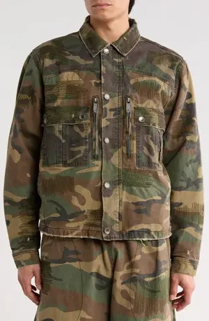 DIET STARTS MONDAY Hopkins Camo Utility Jacket - Camo Multi