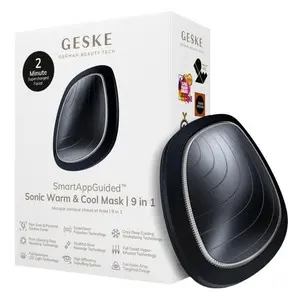 GESKE Smartappguided Sonic Warm & Cool Mask | 9 In 1 - Black