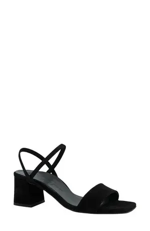 Paul Green Block-heel Slingback Sandals - Black Suede