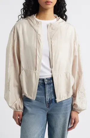 UGG Chiara Hooded Nylon Jacket - Bluff