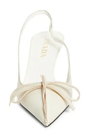 Prada Exposed Seam Slingback Pumps - Talco