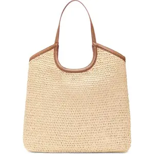Mz Wallace Large Georgica Crochet Tote - Camel