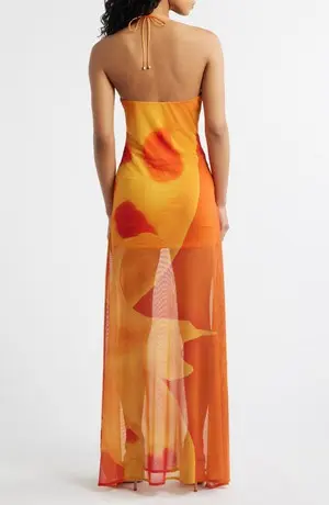 FENERS Balita Mesh Maxi Dress - Peach
