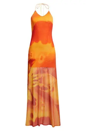 FENERS Balita Mesh Maxi Dress - Peach