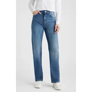 Hugo Boss Ada High-waist Straight-leg Jeans - Dark Blue